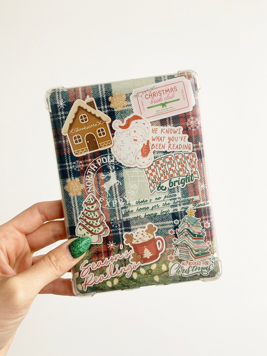 Christmas Holiday Themed Printable Kindle Insert for Clear Case ...