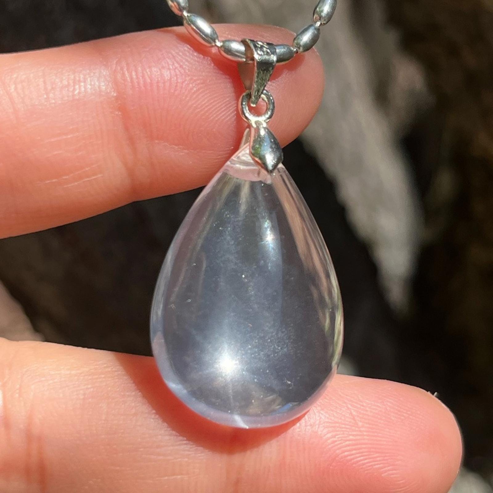 Sterling Silver Star Line Rose Quartz Pendant - Etsy