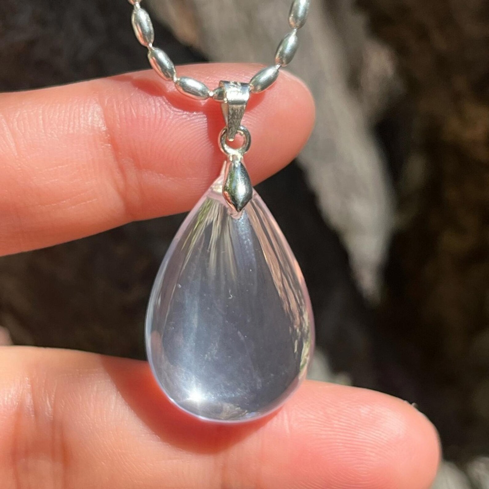 Sterling Silver Star Line Rose Quartz Pendant - Etsy