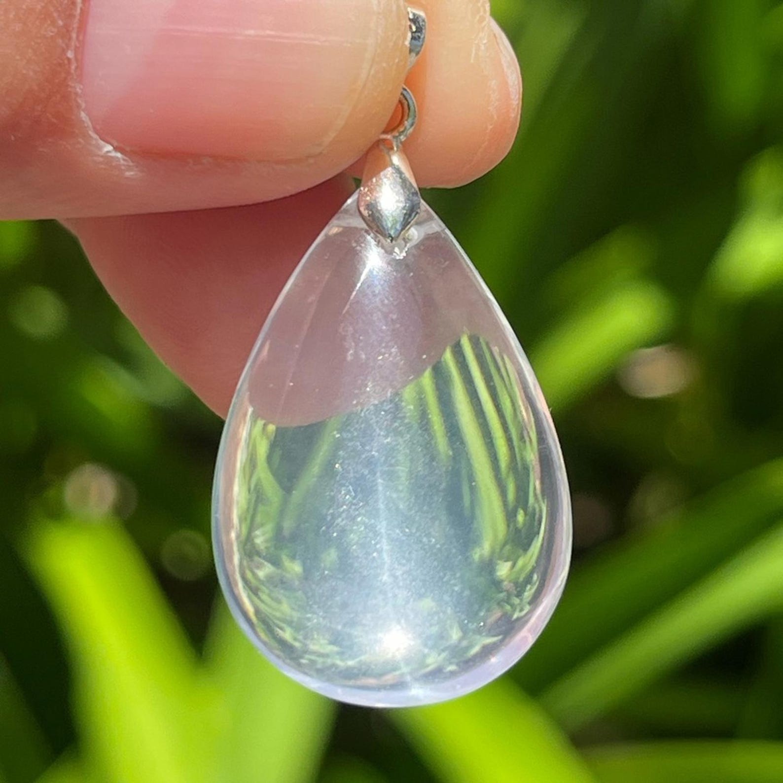 Sterling Silver Star Line Rose Quartz Pendant - Etsy