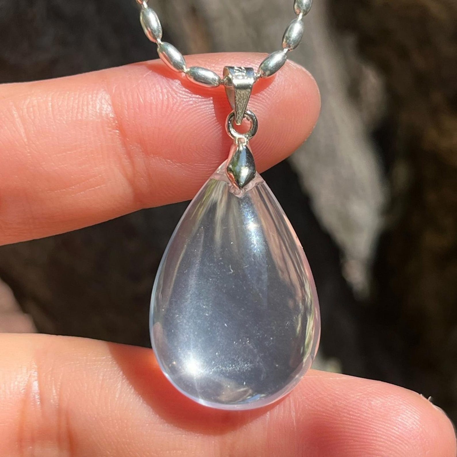 Sterling Silver Star Line Rose Quartz Pendant - Etsy