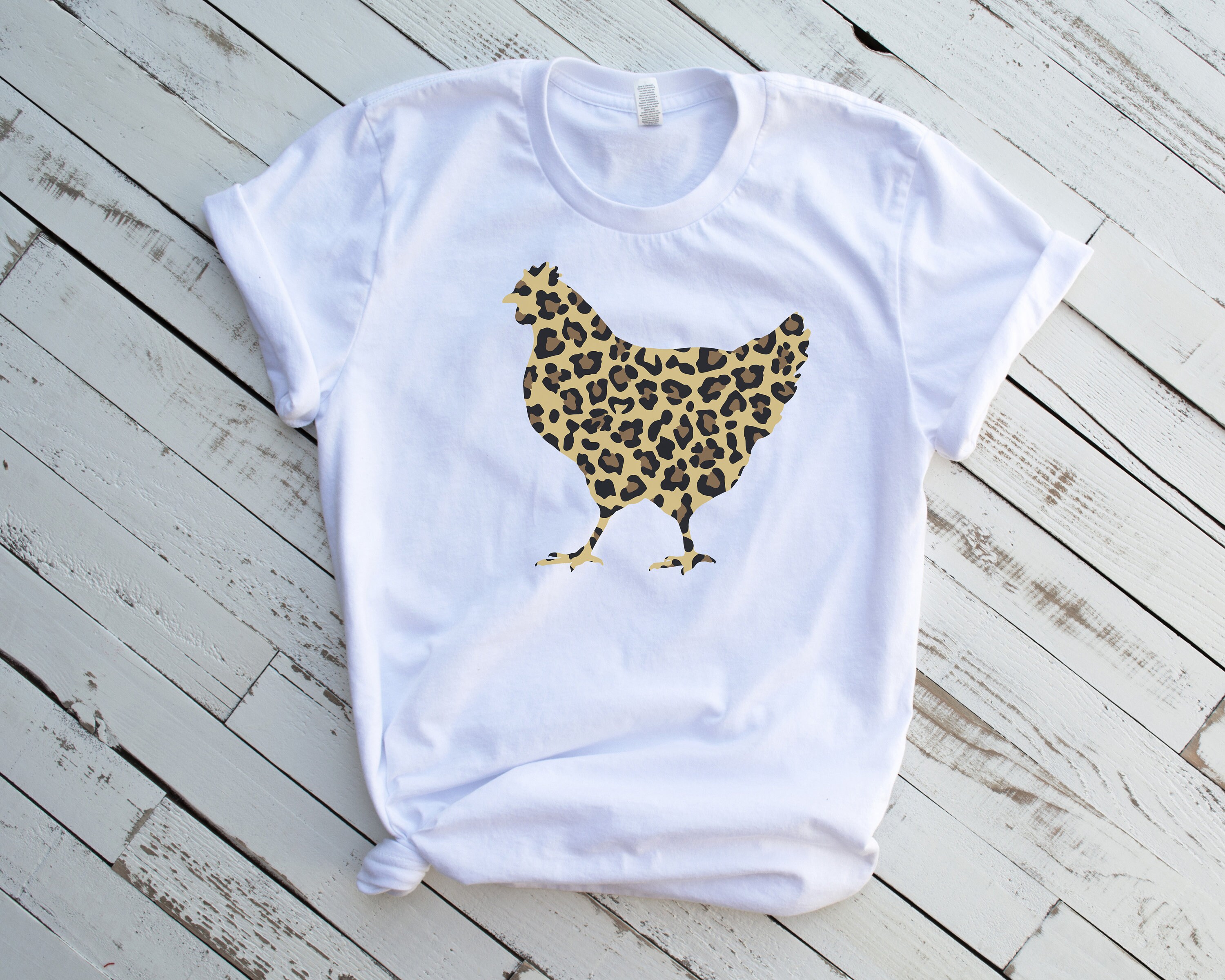 Chicken Silhouette With Leopard Print PNG, Leopard Print Chicken PNG ...