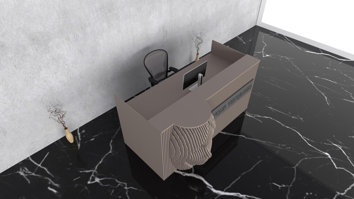 Parametric Woman Face Reception Desk - Customizable Parametric Desk ...