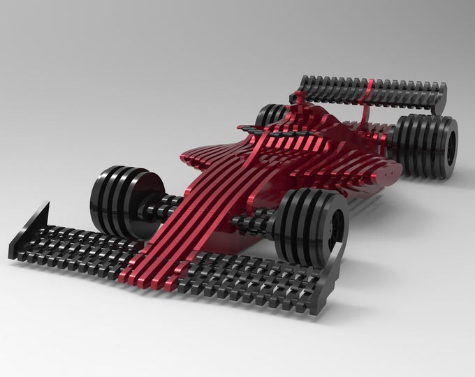 Parametric Car Model Wall Art - Wavy Wooden Laser Cut Home Decor ...