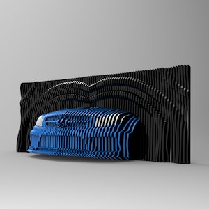 Parametric Wall Art - Wavy Wooden Laser Cut Decor - 3D Wall Decor ...