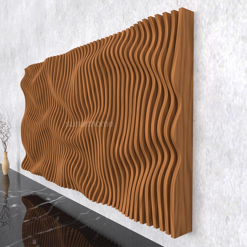 Parametric Wavy Wooden Wall Decor - Etsy