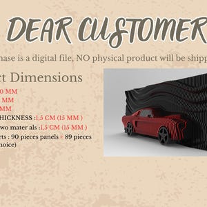 Parametric Car Model Wall Art - Wavy Wooden Laser Cut Home Decor ...