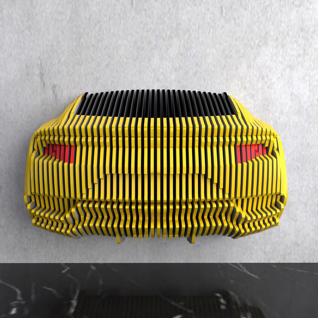 Parametric Car Wall Art, Parametric Car Laser Cut , Parametric Wall Art ...
