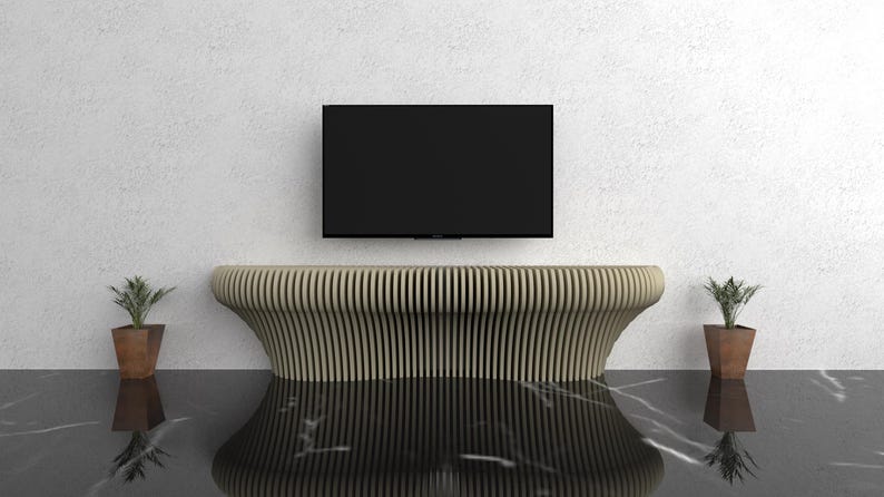 Parametric TV Unit, Parametric Wooden TV Unit, Parametric TV Furniture ...