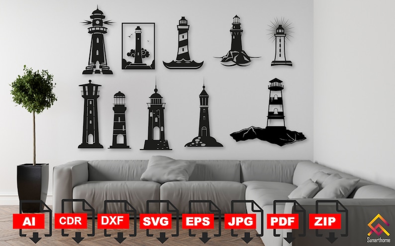 Lighthouse SVG , Old Lighthouse PNG, 10 Different Nostalgic Lighthouse ...
