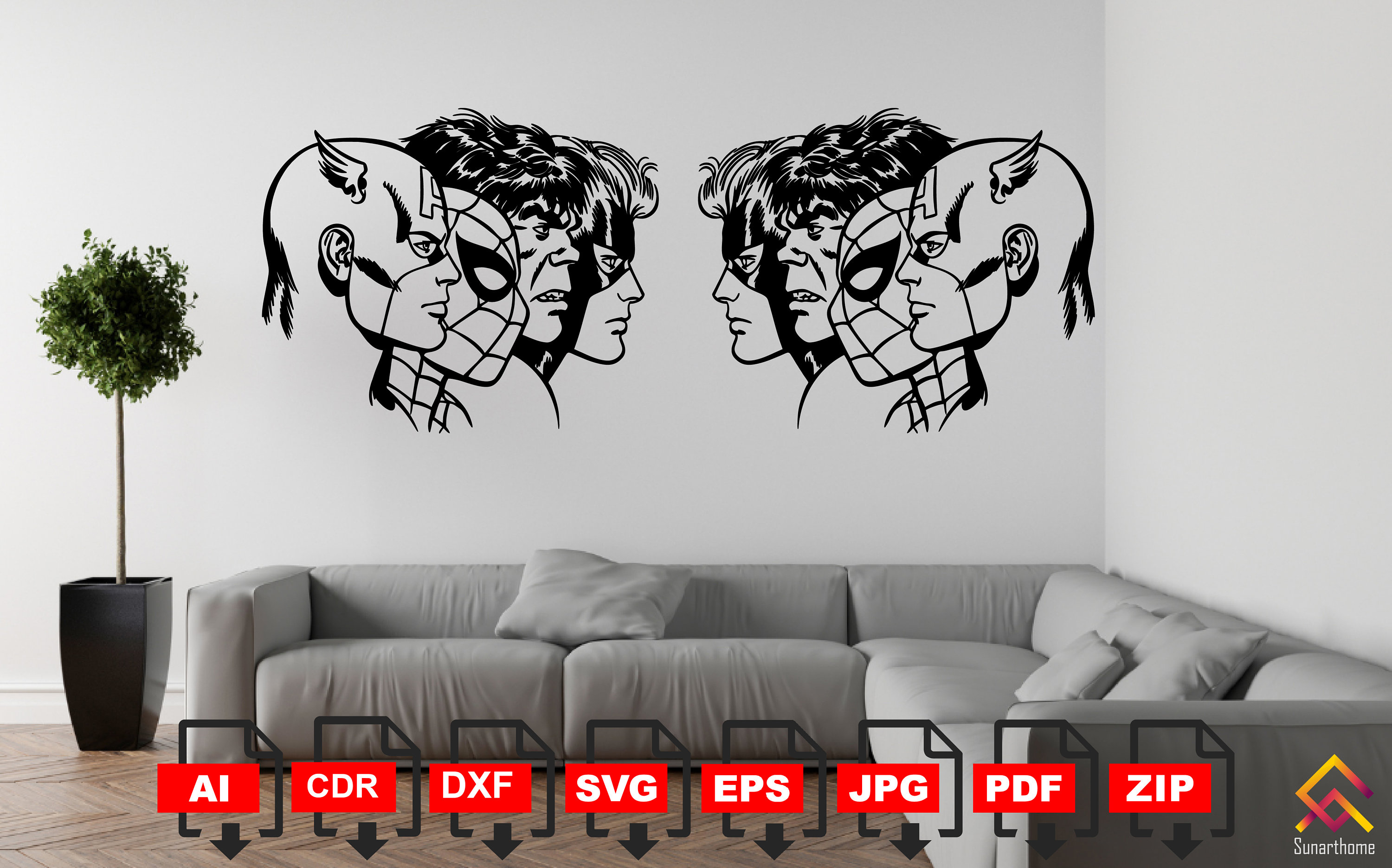 Avengers Superhero Svg Superhero Clipart Marvel Characters DXF File ...