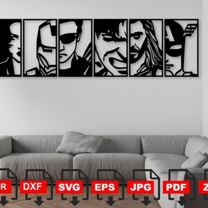 Avengers Superhero Svg Marvel Characters DXF Avengers PNG Laser Cutting ...