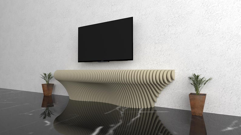 Parametric TV Unit, Parametric Wooden TV Unit, Parametric TV Furniture ...