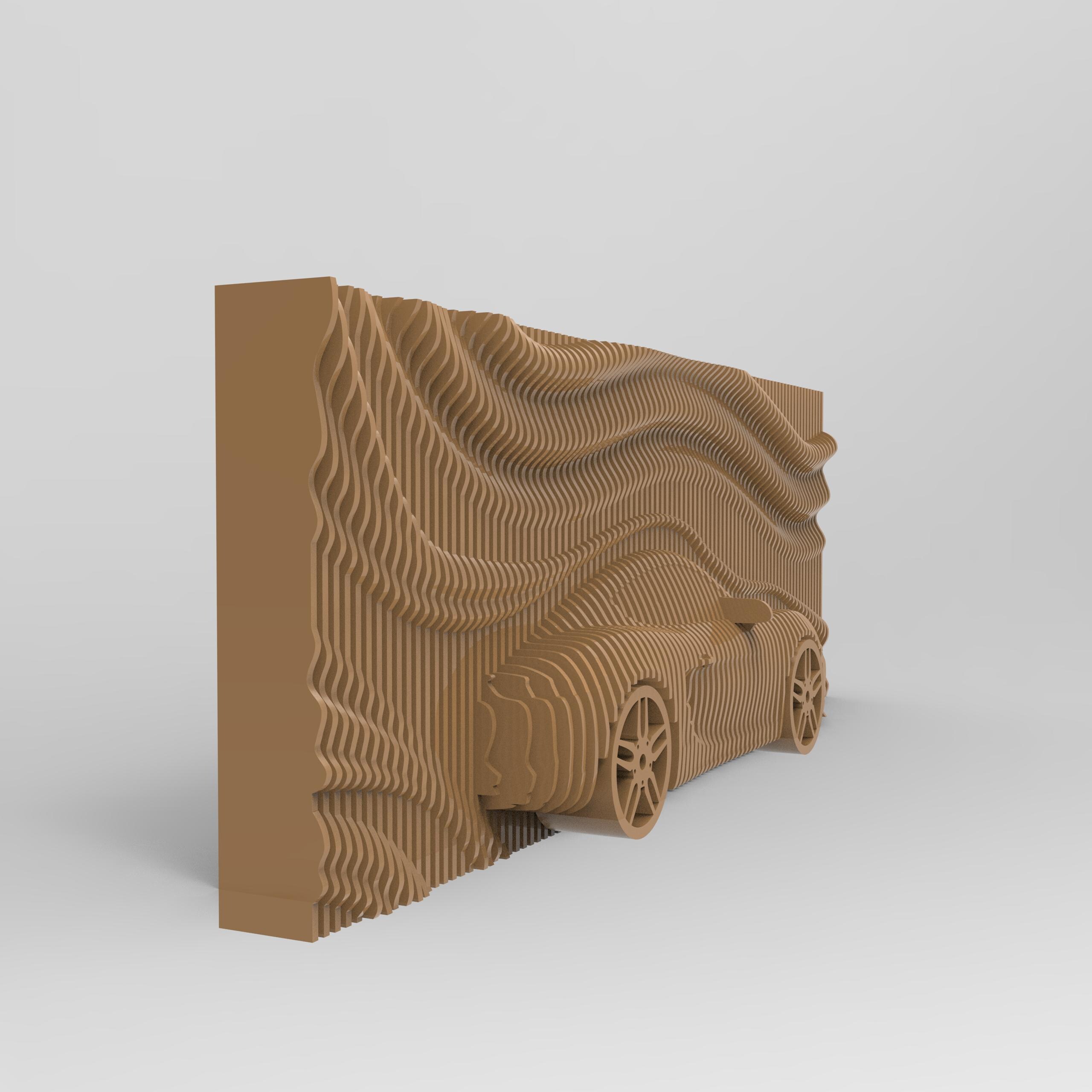 Parametric Design With Car Model, Parametric Wavy Wooden, Parametric ...