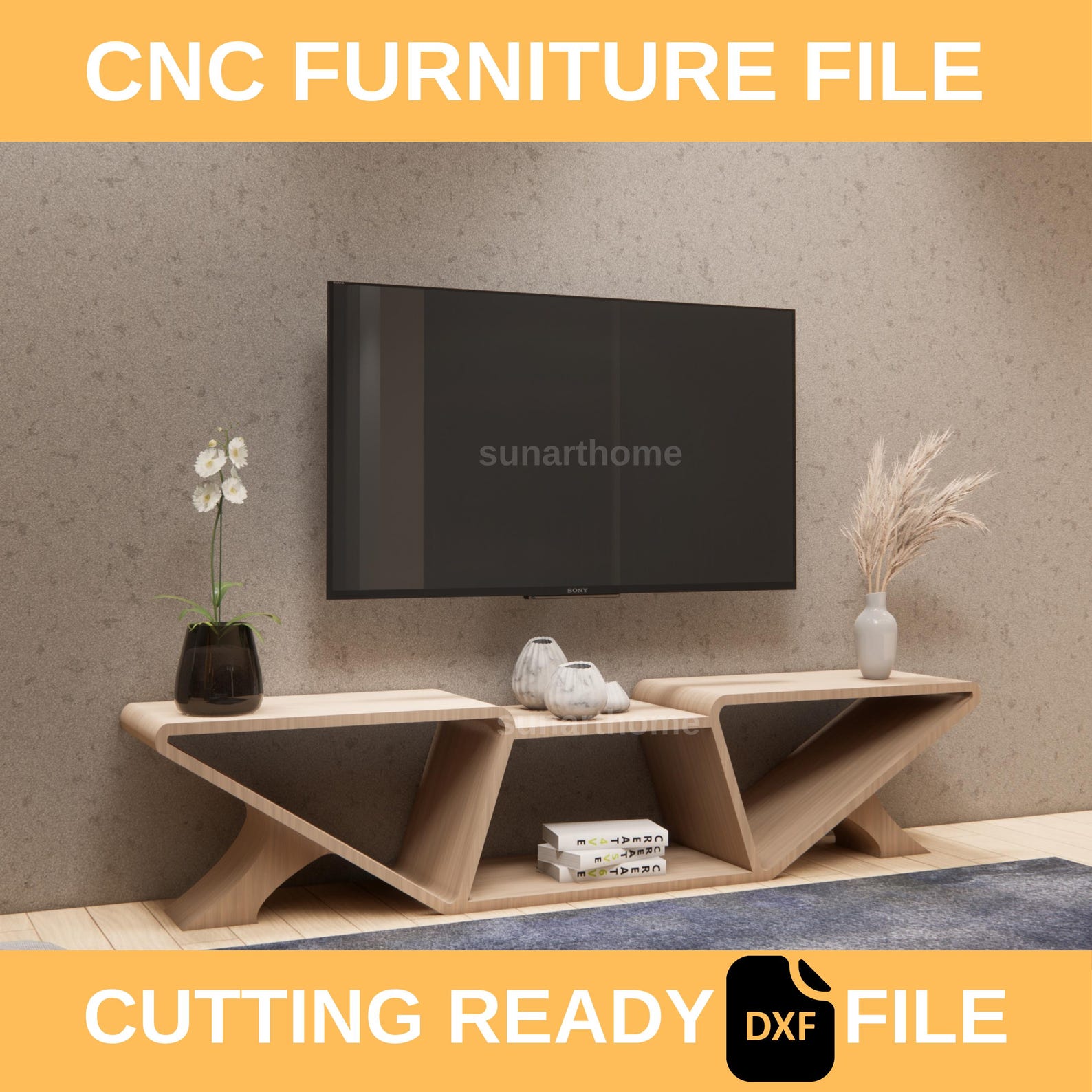 Parametric TV Unit, Modern Wooden TV Console, TV Units for Living Room ...