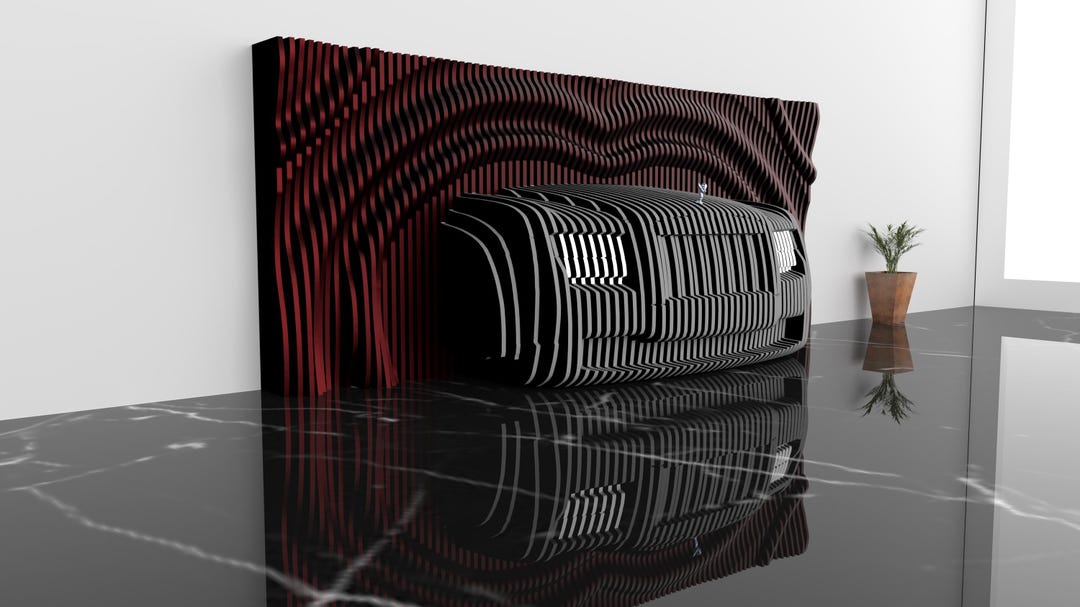 Parametric Car Wall Decor - Parametric Luxury Car Wall Art - Wavy ...