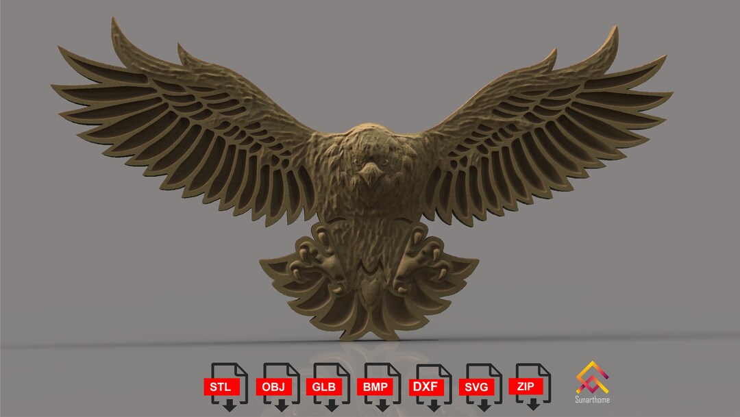 American Eagle Stl and Vector File Eagle 3D CNC Router Files , Eagle 3D ...