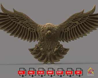 American Eagle Stl and Vector File Eagle 3D CNC Router Files , Eagle 3D ...