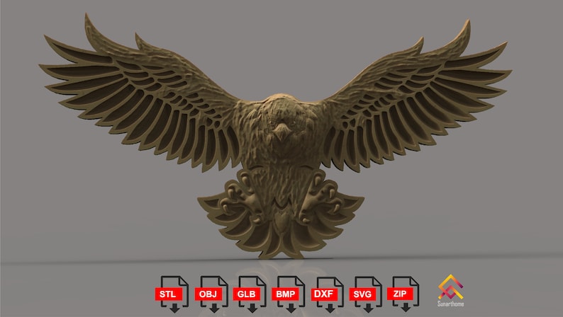 American Eagle Stl and Vector File Eagle 3D CNC Router Files , Eagle 3D ...
