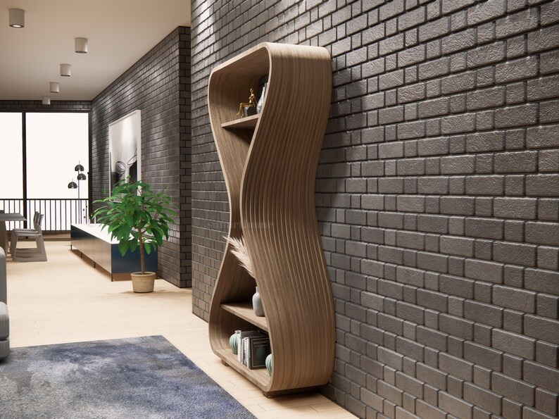Parametric Bookshelf, Parametric Wooden Shelf, Organic Wood Design ...