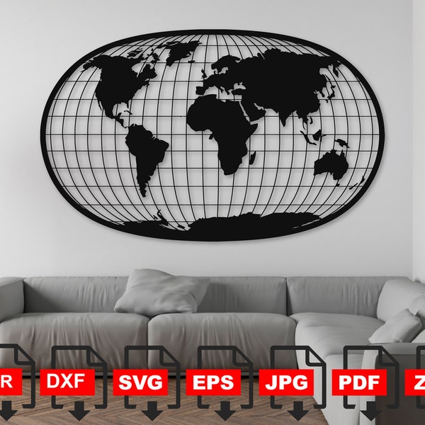 World Map Globe Svg - Etsy