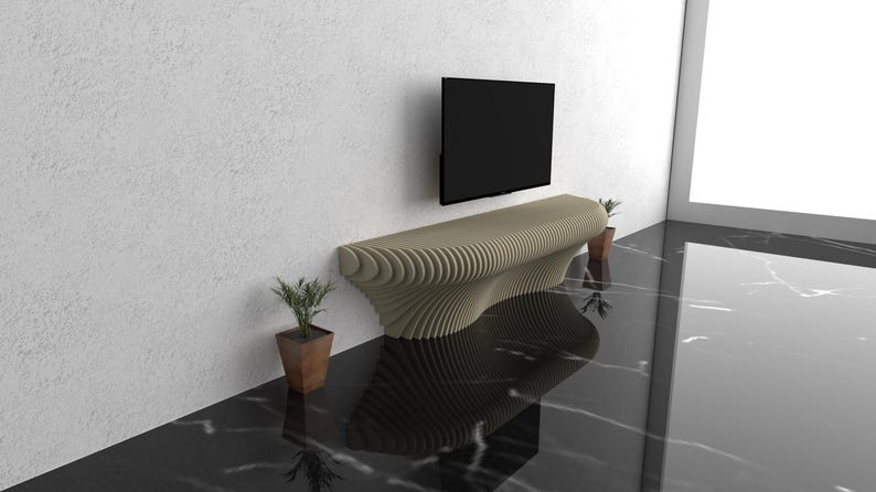 Parametric TV Unit, Parametric Wooden TV Unit, Parametric TV Furniture ...