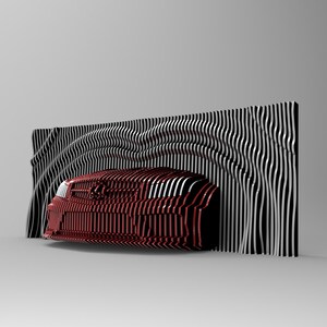 Parametric Wall Art - Wavy Wooden Laser Cut Decor - 3D Wall Decor ...