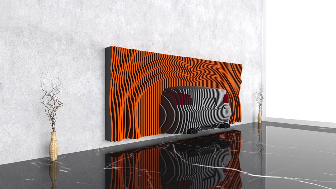 Parametric Wall Art Car Decor - Parametric Car Model for Car Showroom ...