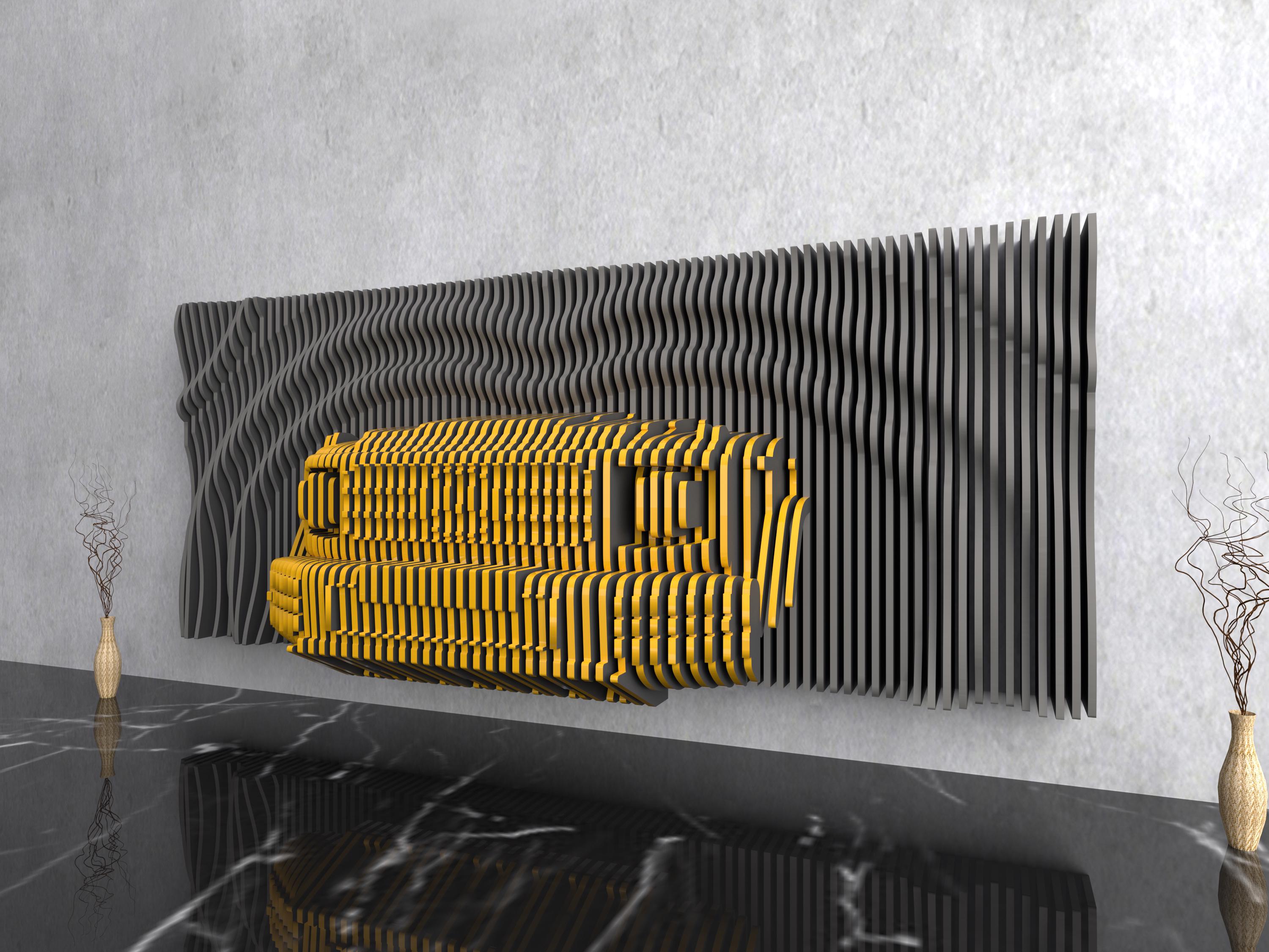 Parametric Wall Art Laser Cut Files , Modern Car Decor, Parametric Car ...