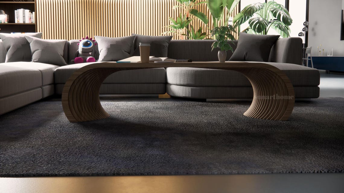 Parametric Coffee Table, Modern Parametric Table, Organic Curves ...