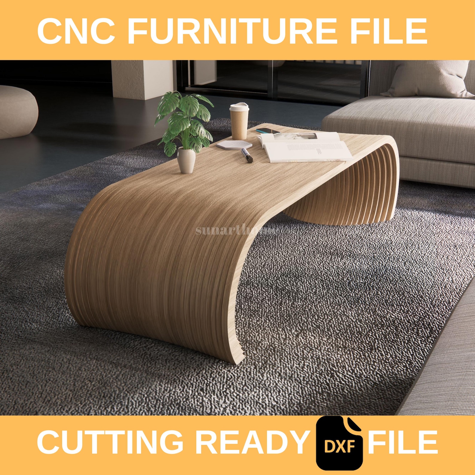 Parametric Coffee Table, Modern Parametric Table, Organic Curves ...