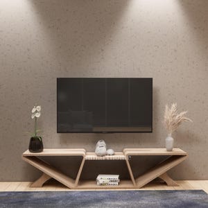 Parametric TV Unit, Modern Wooden TV Console, TV Units for Living Room ...