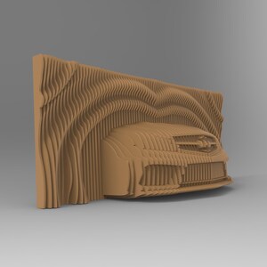 Parametric Wall Art - Wavy Wooden Laser Cut Decor - 3D Wall Decor ...