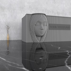 Parametric Woman Face Reception Desk - Customizable Parametric Desk ...