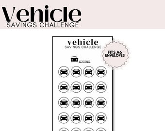 Car Maintenance Savings Challenge Bundle A6 Cash Trackers for Budget ...