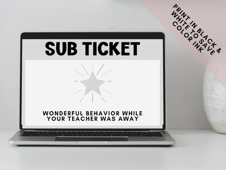 Substitute Teacher Rewards Tickets, Classroom Coupons for Students ...