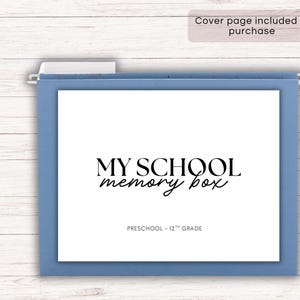 School Memory Box, School Keepsake,memory Pages for School Years,school ...