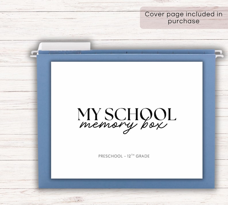 School Memory Box, School Keepsake,memory Pages for School Years,school ...