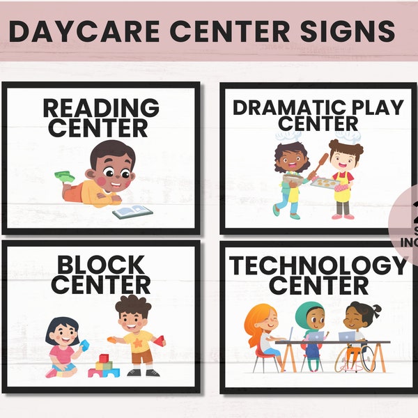 Toddler Classroom Center Signs - Etsy