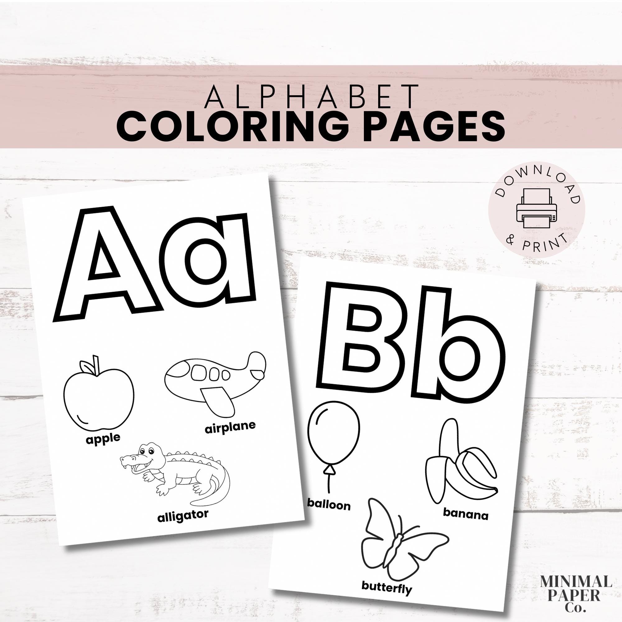 Preschool Alphabet Coloring Pages, Simple ABC Coloring Pages for ...