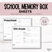 School Memory Box, Printable School Keepsake, School Memory Questions ...