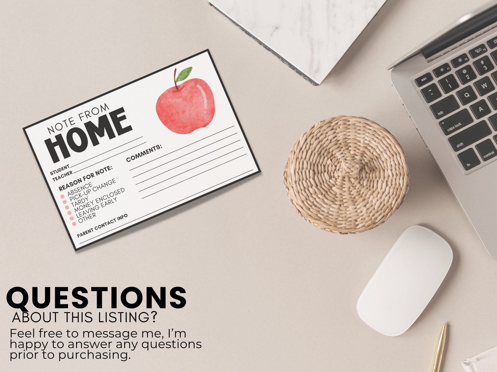 Printable School Note | Note From Home | Parent Mail | Parent Note to ...