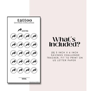 Tattoo Savings Challenge A6 Cash Trackers for Budget Binders Printable ...