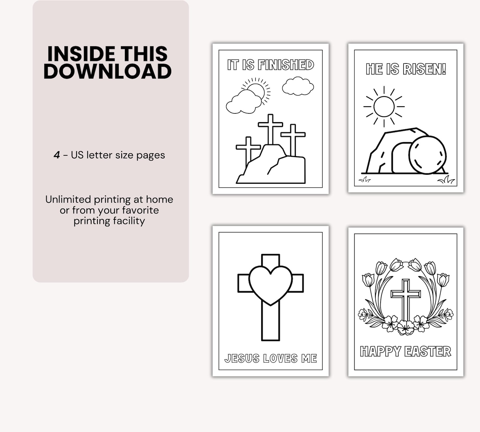 Easter Coloring Pages, Sunday School Coloring Sheets, Preschool ...