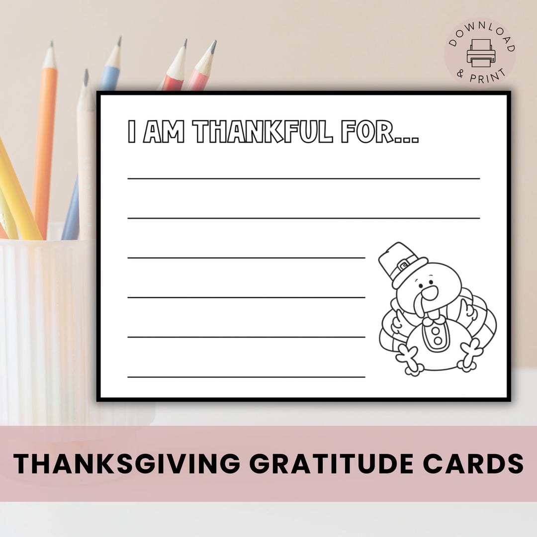 Printable Thanksgiving Craft Activity, Kids Coloring, Gratitude ...