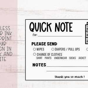 Printable Daycare Note | Teacher Going Home Note | Daycare Mail | Note ...