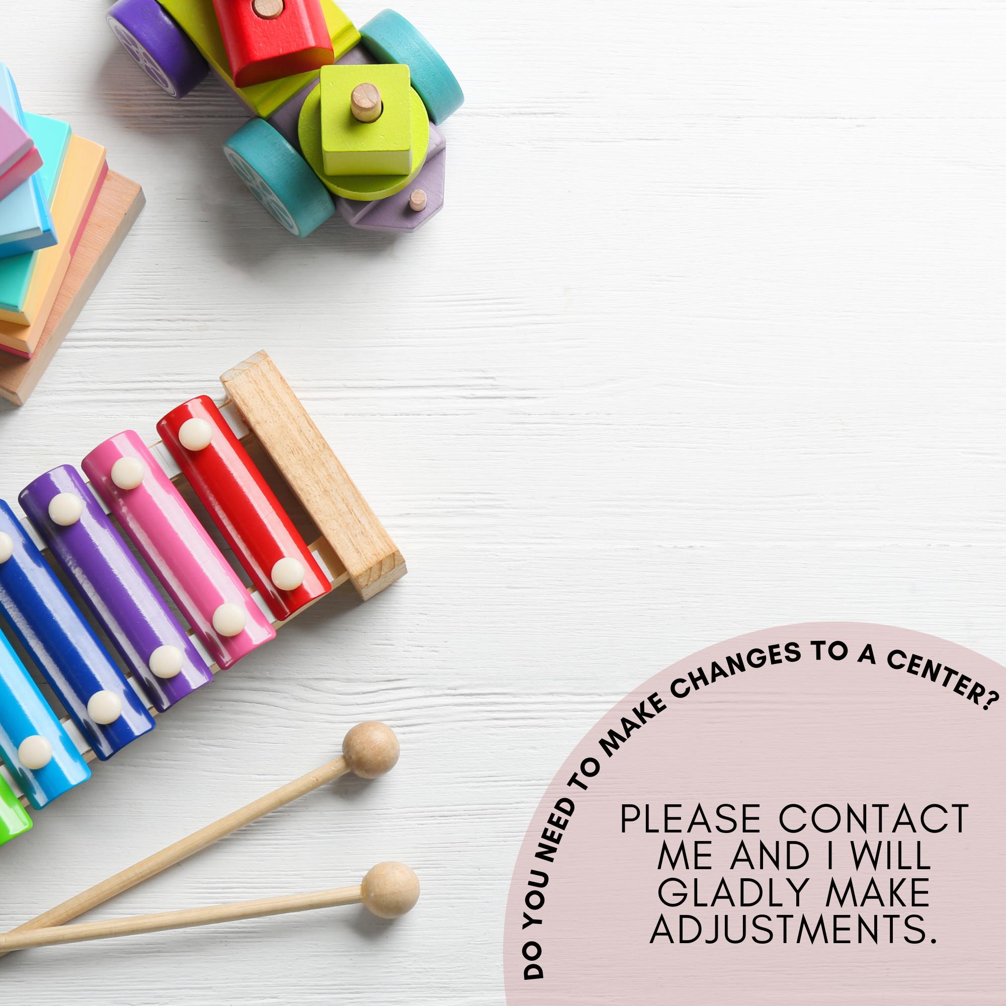 Daycare and Childcare Center Signs, Classroom Center Signs, Printable ...