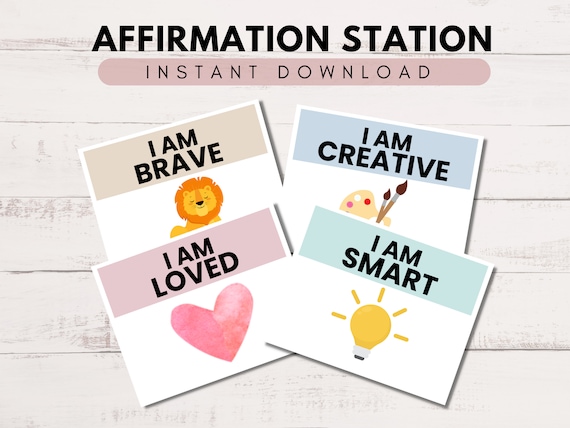 Classroom Affirmation Station Affirmation Station Bulletin Board Set ...