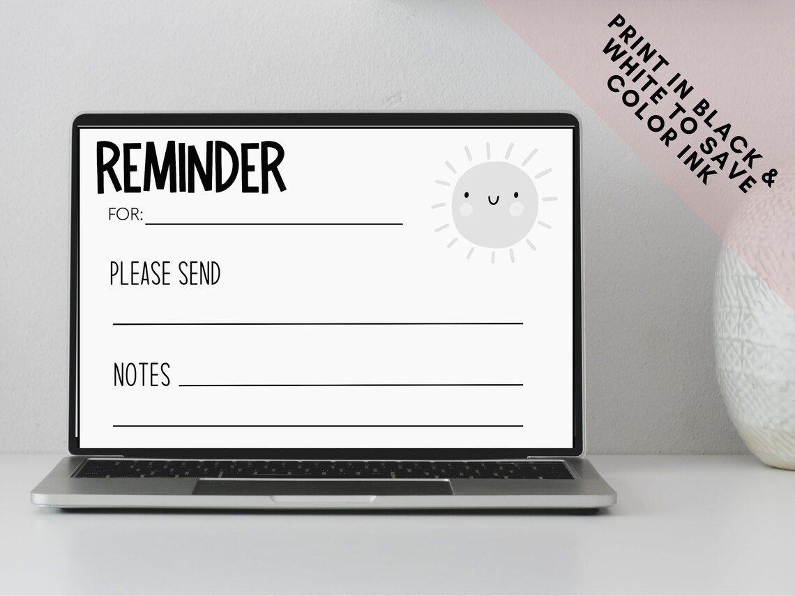 Fillable Daycare Note, Teacher Mail, Note Home, Printable Note Card ...