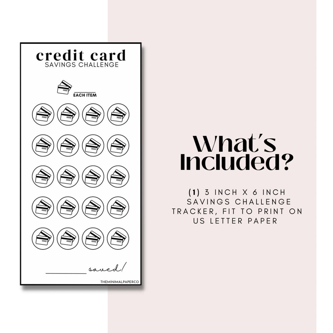 Credit Card Savings Challenge A6 Trackers for Cash Envelopes Printable ...